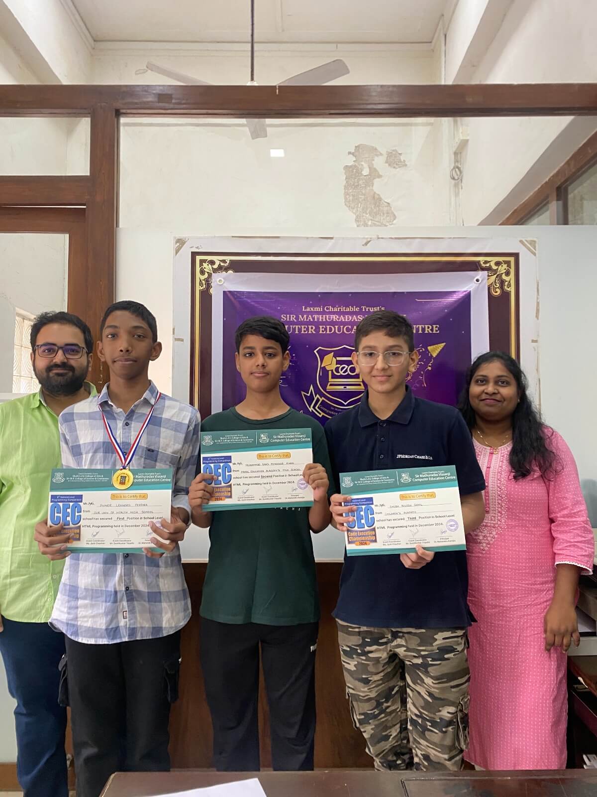 Code Execution Championship – School Level – 22-12-2024 – MVLU College